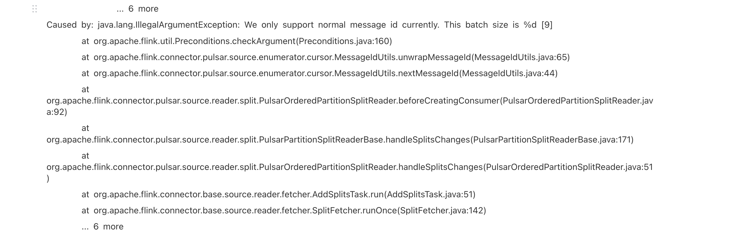 Bug Fix Pulsar Flink Connector Cannot Support Batch Messages · Issue 9281 · Apacheinlong