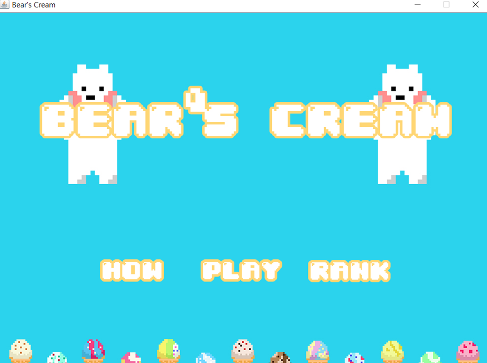 GitHub - se-yoo/BearsCream: 자바 GUI 프로그래밍 / 내려오는 물체 받기 게임(Bear's Cream)