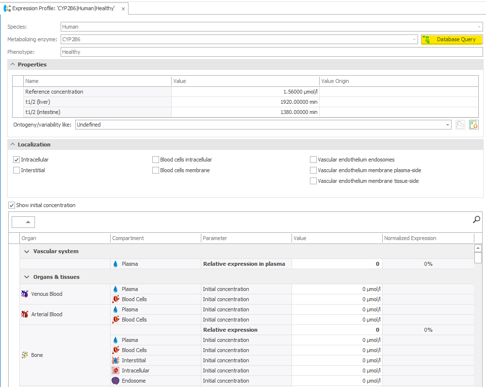 No 'Add metabolizing enzyme... (Database query)' option available after ...