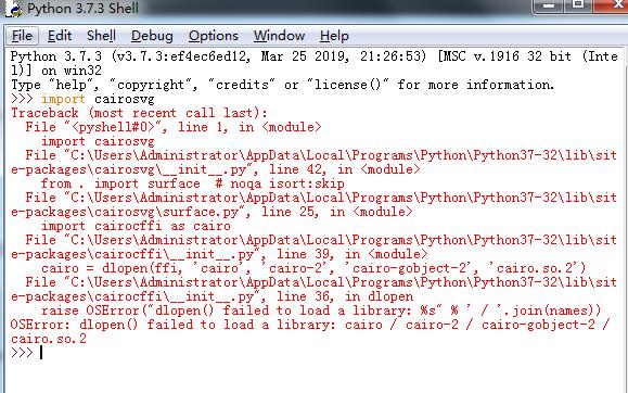 Oserror Dlopen Failed To Load A Library Cairo Cairo 2 Cairo Gobject 2 Cairo So 2