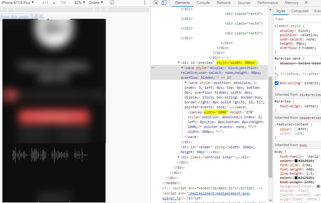 Different waveform on mobile and desktop · Issue #2087 · katspaugh/wavesurfer.js · GitHub