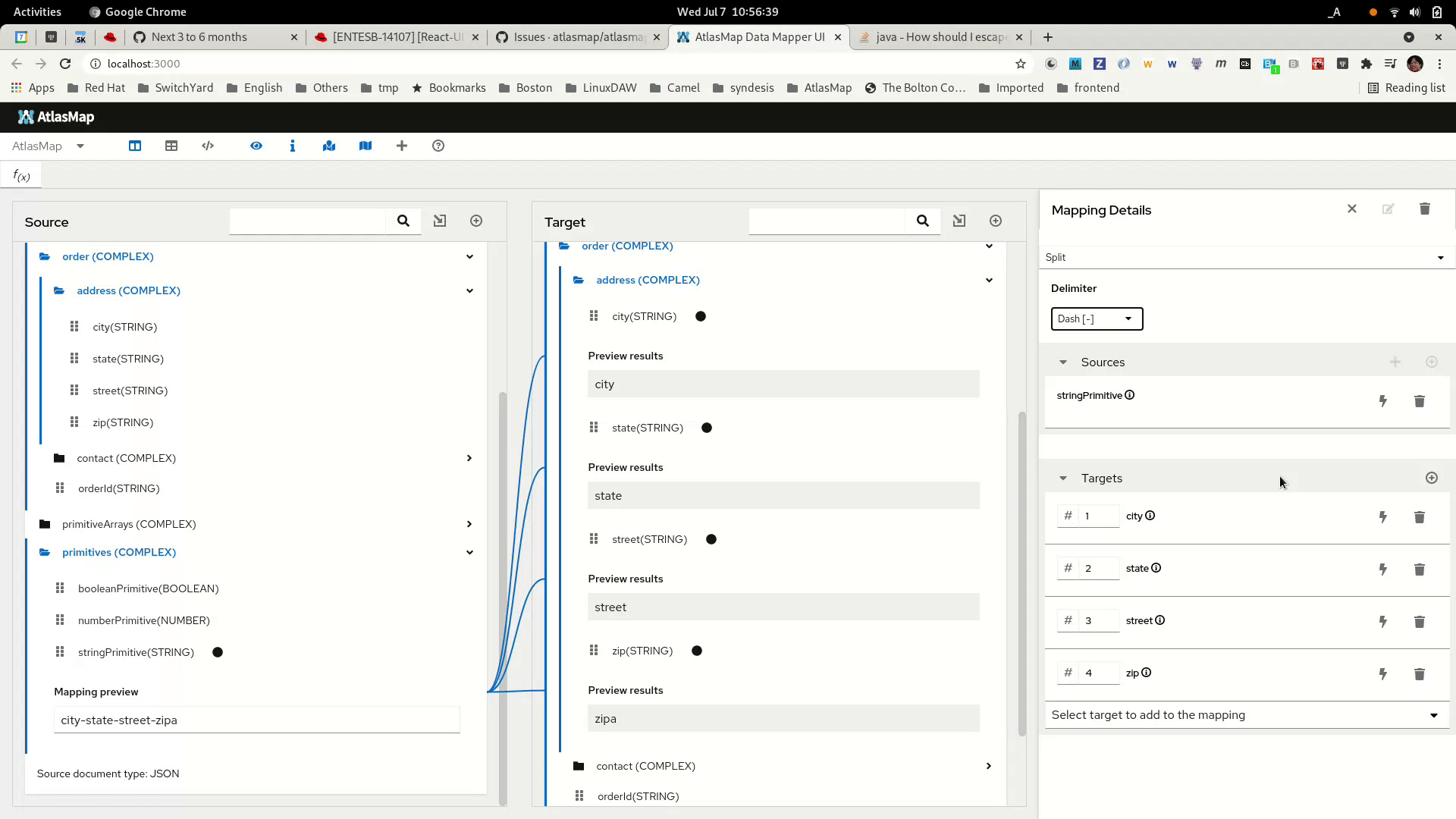 "User defined" separator not working · Issue #2424 · atlasmap/atlasmap · GitHub