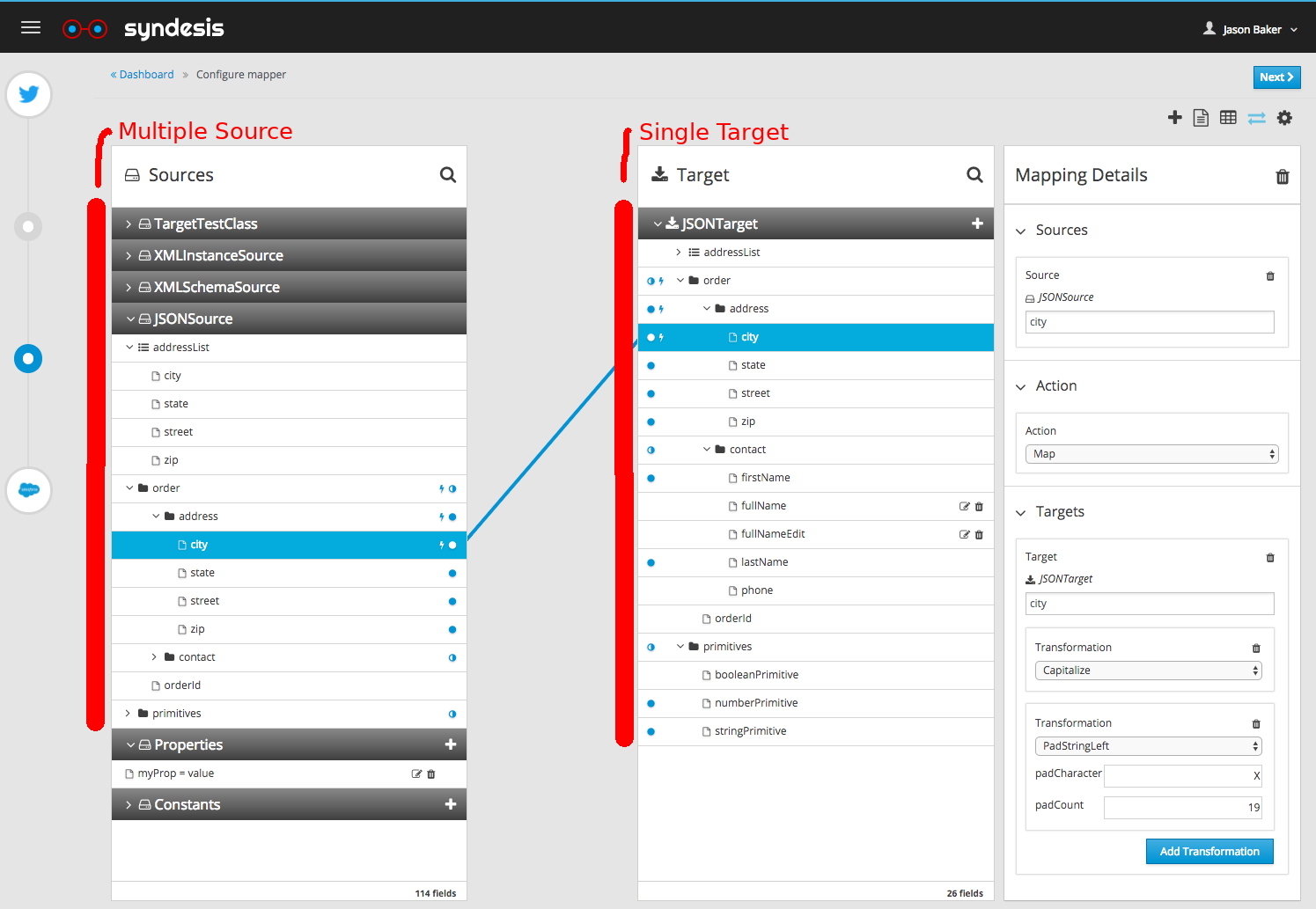 Support multiple target Document in UI · Issue #133 · atlasmap/atlasmap · GitHub