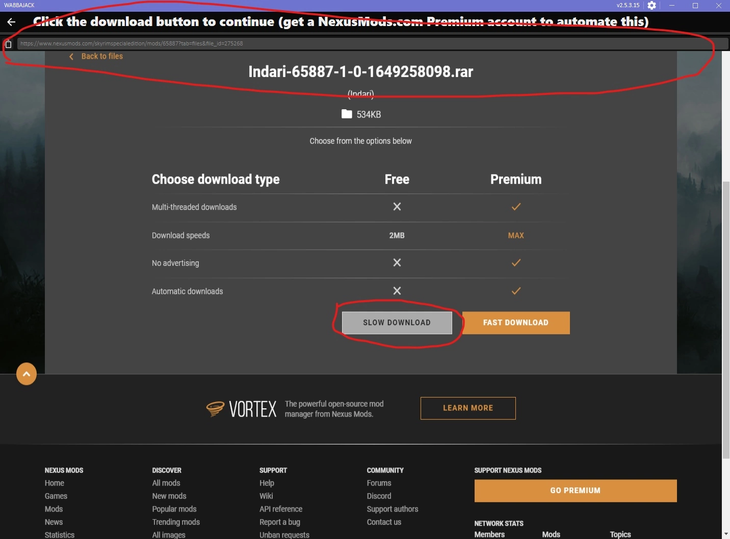 Have to press below the actual button in order to click · Issue #1935 · wabbajack-tools ...