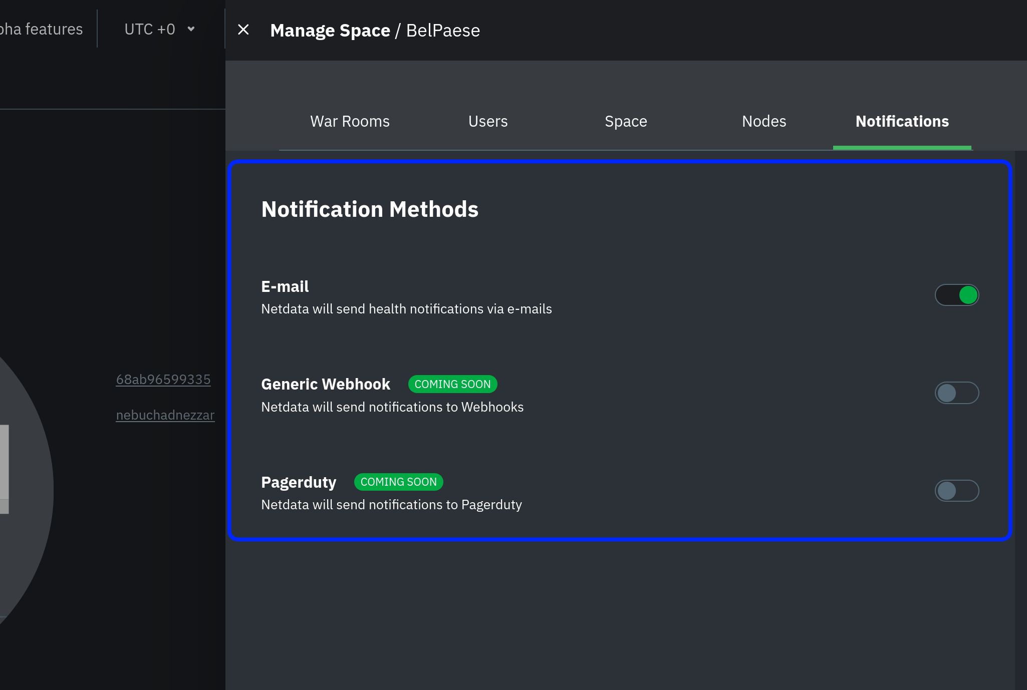 User And Space Notification Settings Not Being Honored New Arch · Issue 255 · Netdata Netdata
