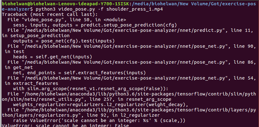 Issue With Demo Valueerror Scale Cannot Be An Integer False · Issue 54 · Eldar Pose