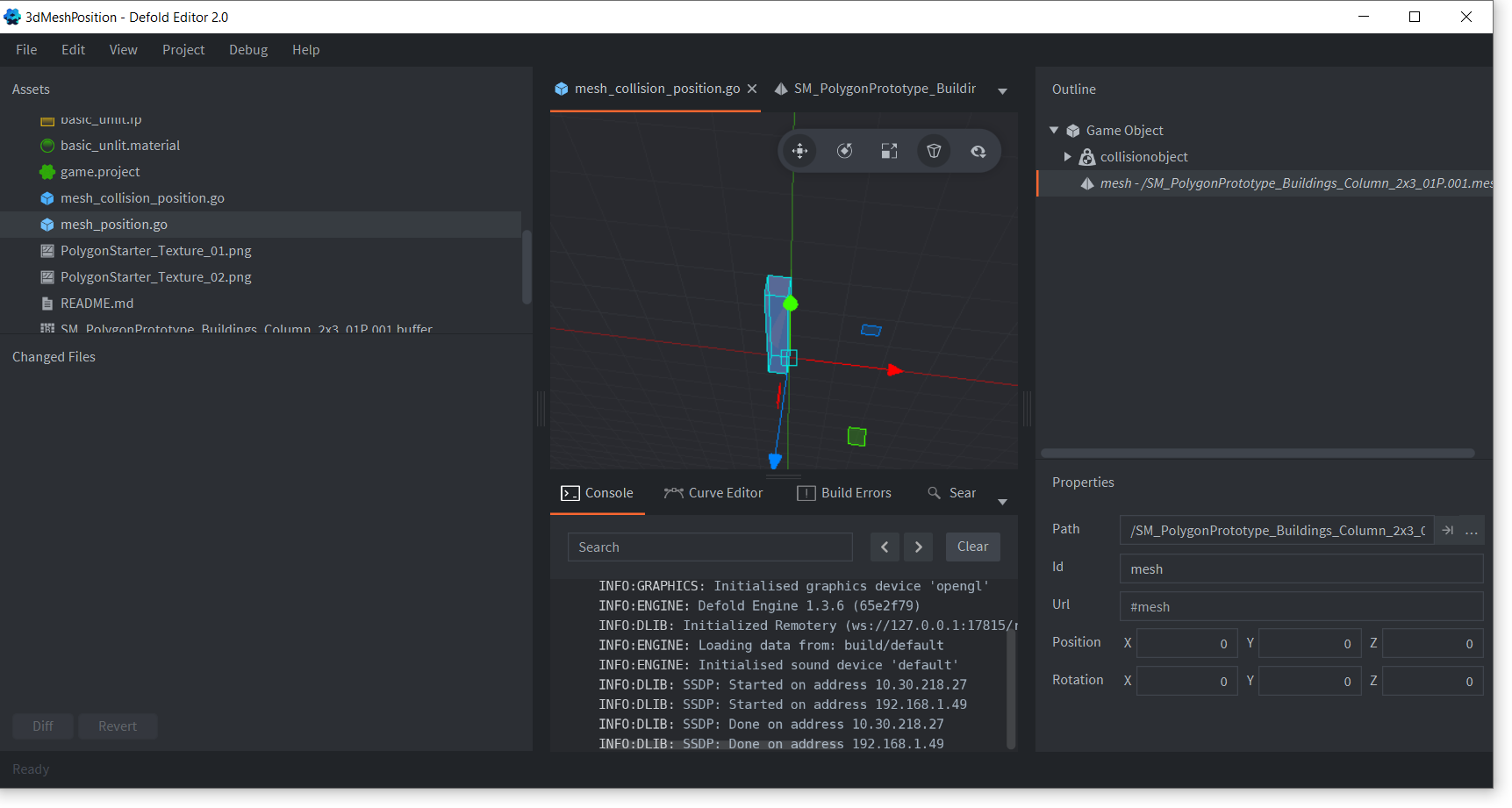 Mesh position ignore scale of go? · Issue #7071 · defold/defold · GitHub