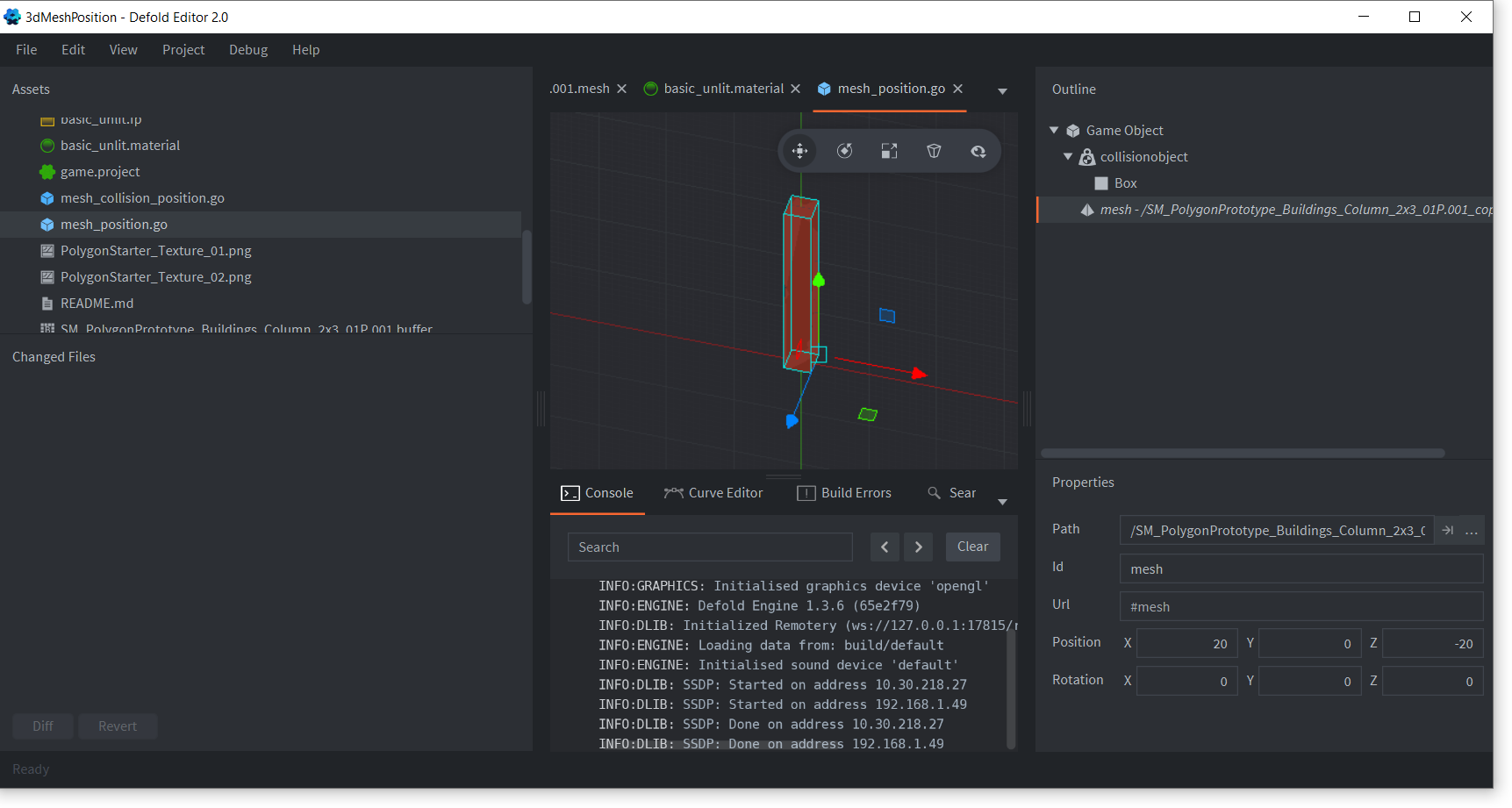 Mesh position ignore scale of go? · Issue #7071 · defold/defold · GitHub