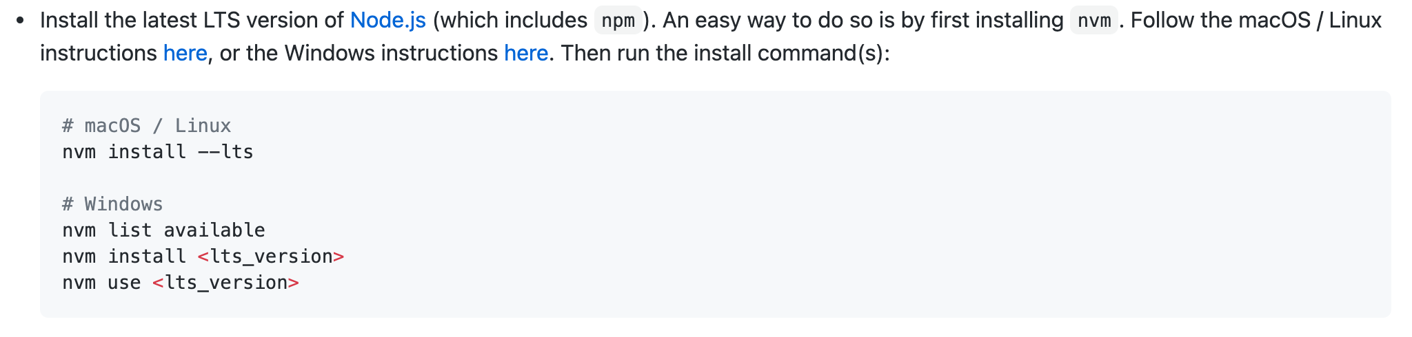 Documentation issue: nvm install --lts doesn't work on Windows · Issue #17538 · ampproject ...