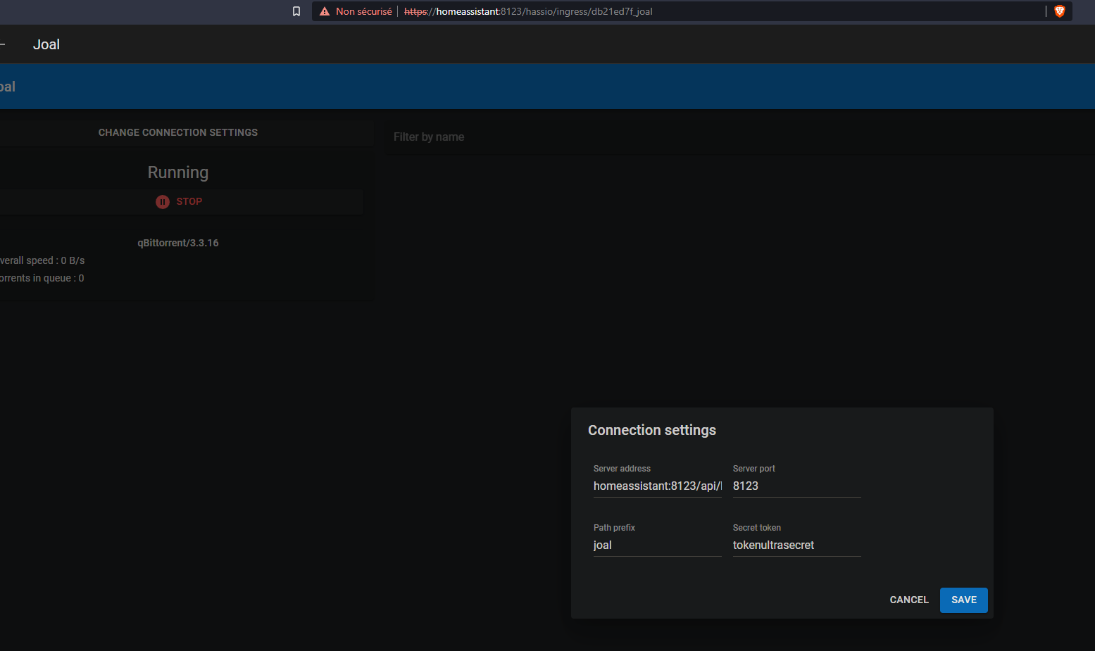 [Joal] Failed to connect to joal · Issue #69 · alexbelgium/hassio-addons · GitHub