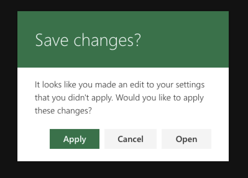 Ui Bug Dialog For Apply New Settings · Issue 200 · Officedevscript Lab · Github