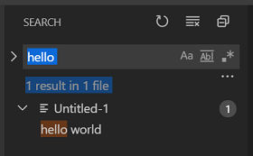 Search results message is selectable ("x results in y files") · Issue ...