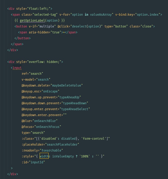 Strange behavior after size CSS size change. · Issue #284 · sagalbot/vue-select · GitHub