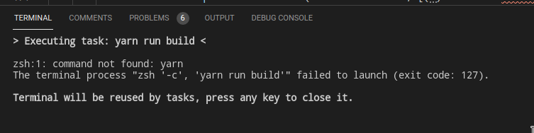 Tasks runner cannot find npm/yarn even it installed · Issue #130739 · microsoft/vscode · GitHub