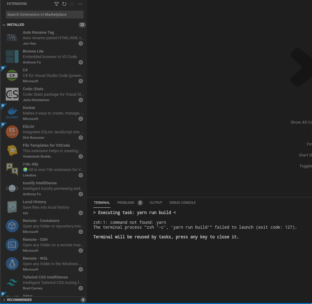 Tasks Runner Cannot Find Npmyarn Even It Installed · Issue 130739 · Microsoftvscode · Github
