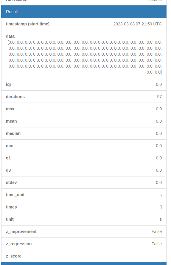 input validation: reject only-zero samples? · Issue #532 · conbench/conbench · GitHub