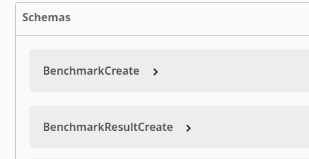 Rename BenchmarkCreate schema to BenchmarkResultCreate · Issue #961 ...