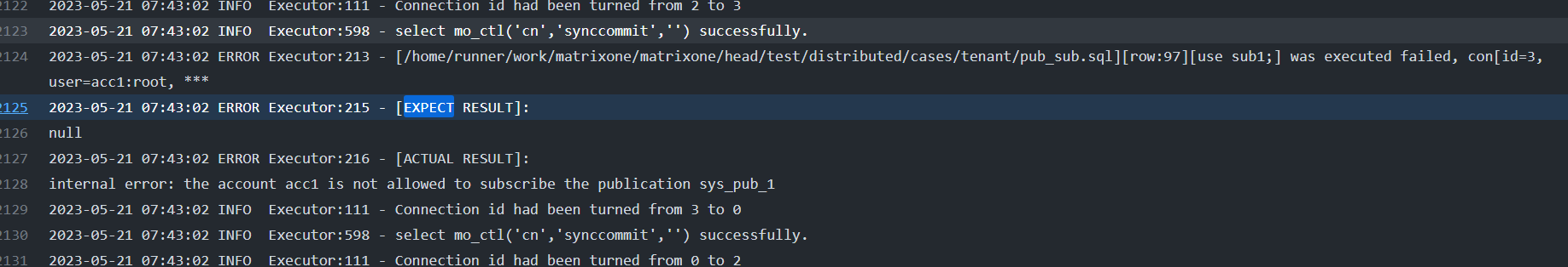 [bug] Use Subscription Database Err · Issue 9692 · Matrixorigin Matrixone · Github