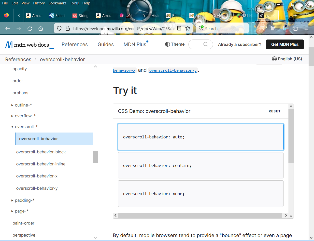 The "Try It" result block isn't displaying in Firefox (works in Chrome ...