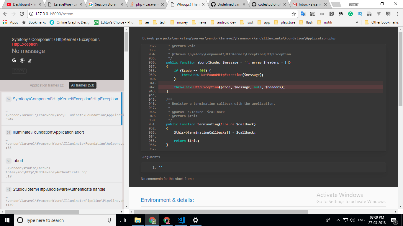 Undefined variable: errors · Issue #94 · codestudiohq/laravel-totem ...