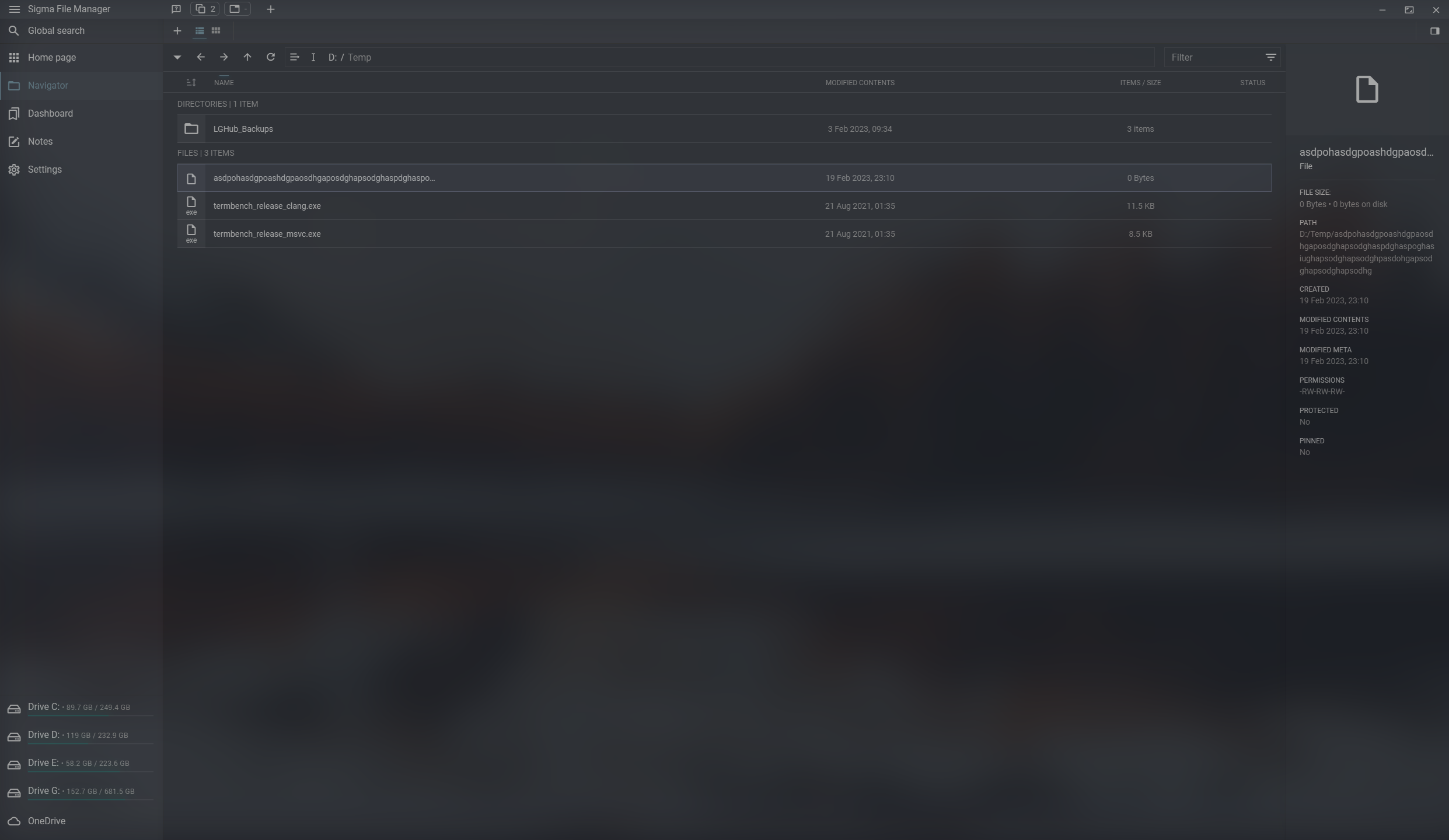 "Name" column has too much padding, lots of file names are not showing ...