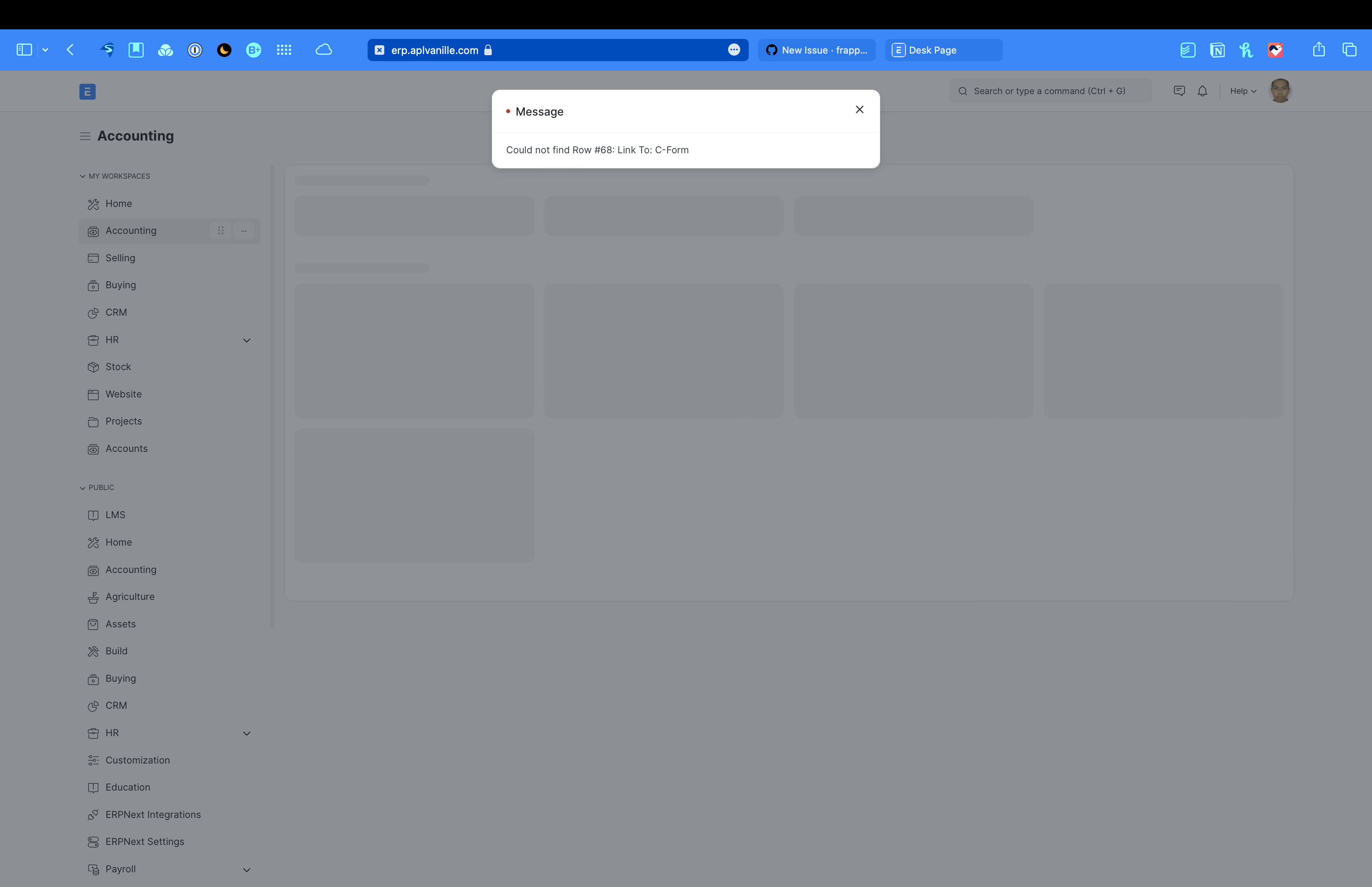 Workspace Modification Is Not Registered · Issue 18679 · Frappe Frappe