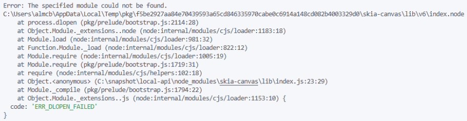 .node files not being bundled properly. · Issue #1638 · vercel/pkg · GitHub