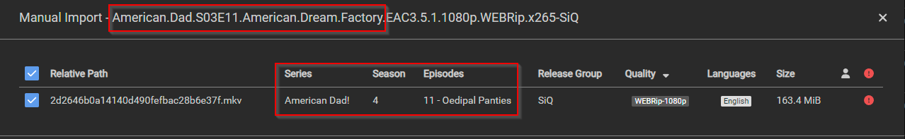 Manually selecting release and mapping doesn't carry over to import queue and requires manual ...