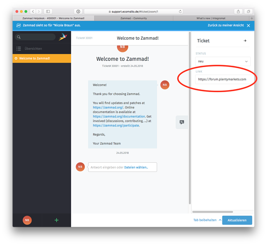 clickable URL (template) for ObjectManager Attribute · Issue #2103 · zammad/zammad · GitHub