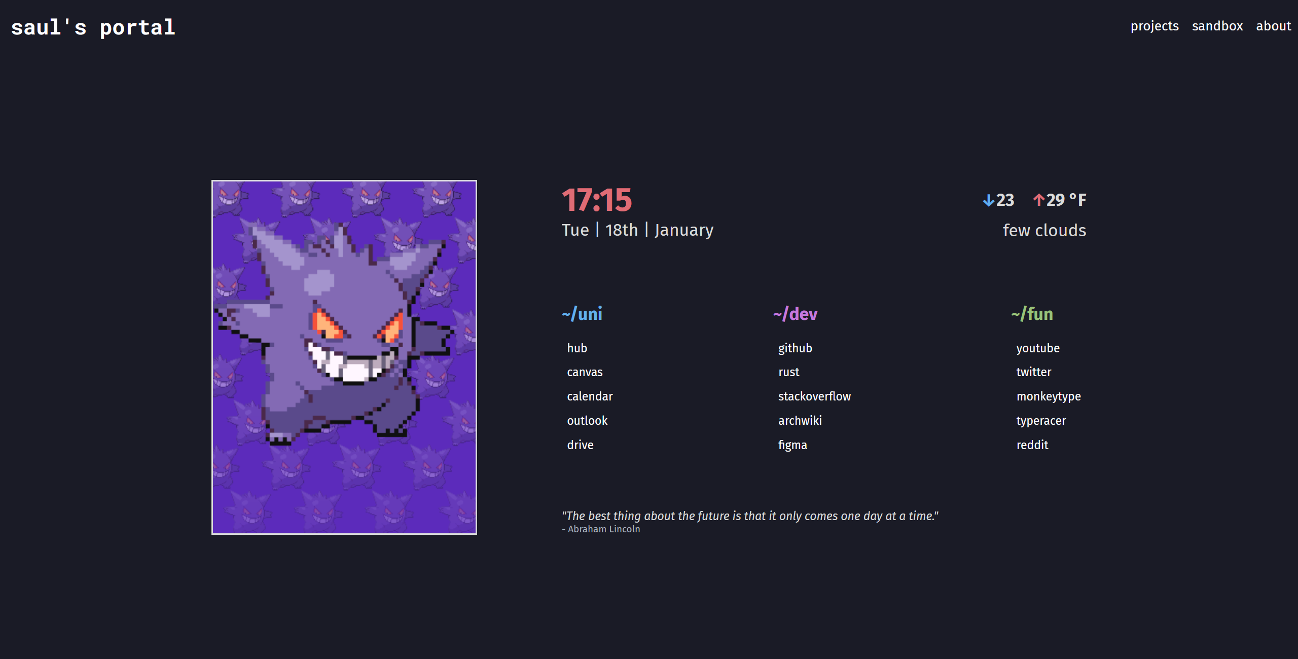 GitHub - brokentari/saul-portal: A personal portal and playgrounds for any web-related