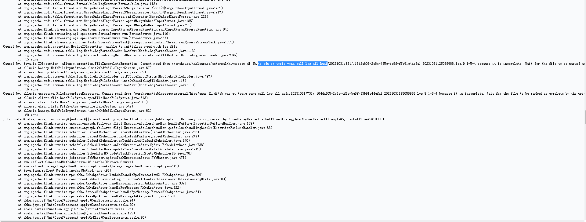 HUDI uses alluxio and an error is reported when reading through Flink. · Issue #18356 · Alluxio ...