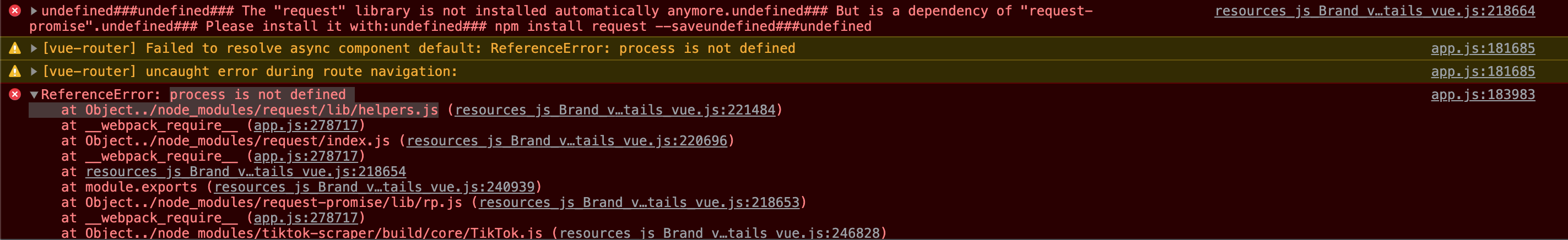 Issue with Vue js Integration · Issue #653 · drawrowfly/tiktok-scraper · GitHub