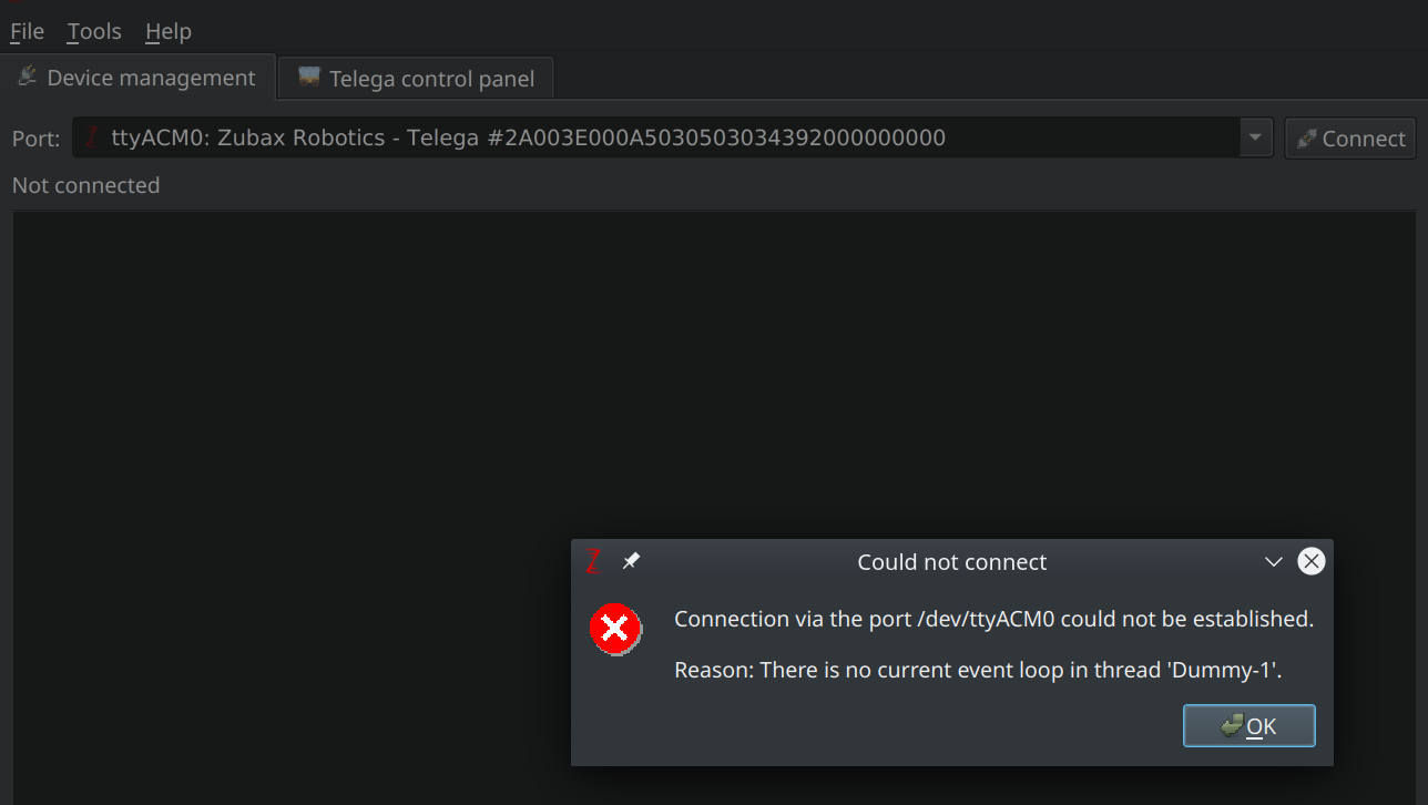 Cannot connect to telega · Issue #53 · Zubax/kucher · GitHub