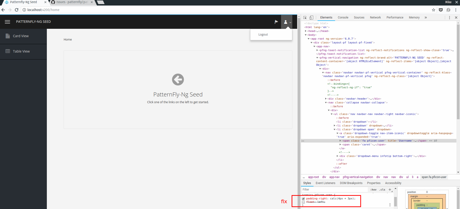 CSS on pficon-user is inconsistent with other icons · Issue #1090 · patternfly/patternfly-3 · GitHub