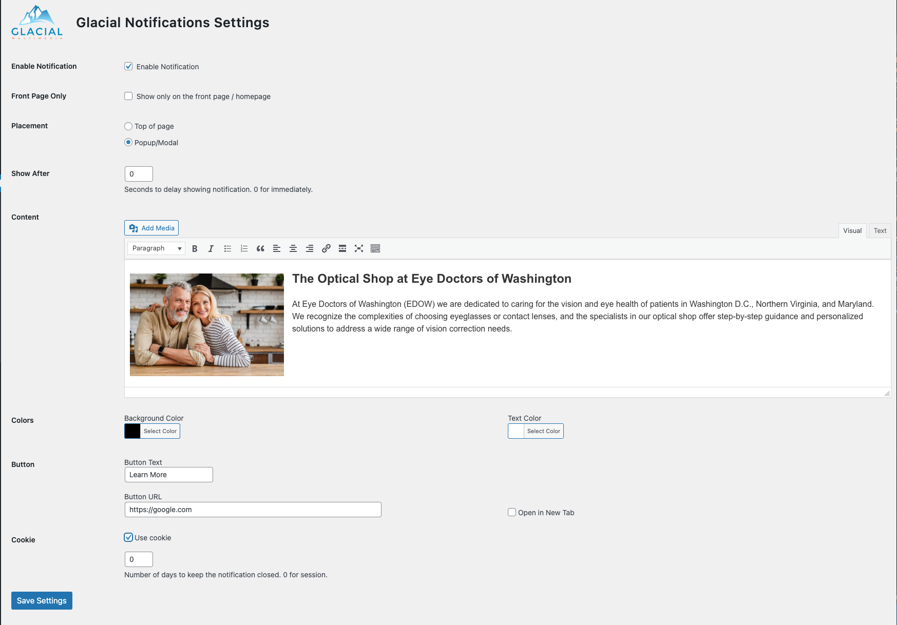 GitHub - Glacial-Web/glacial-notifications: A small WP Plugin for displaying a notification on ...
