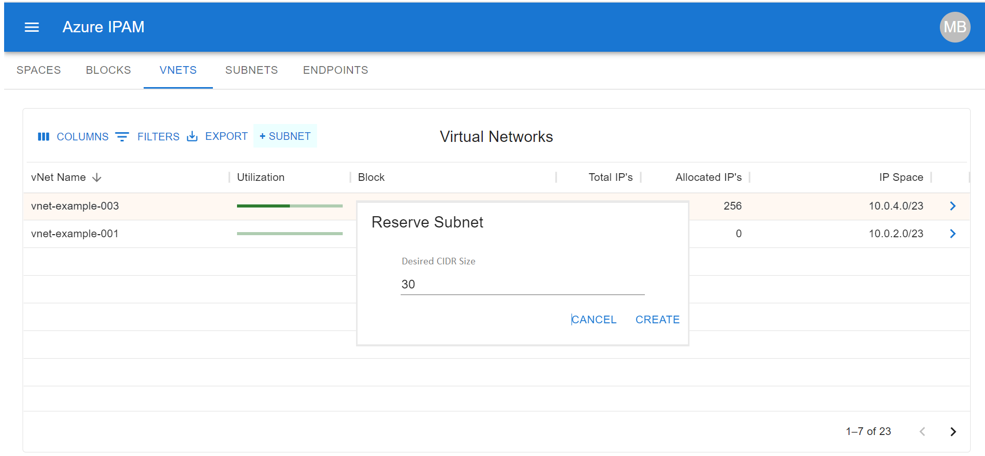 Subnet Utilization View/Planner · Discussion #50 · Azure/ipam · GitHub