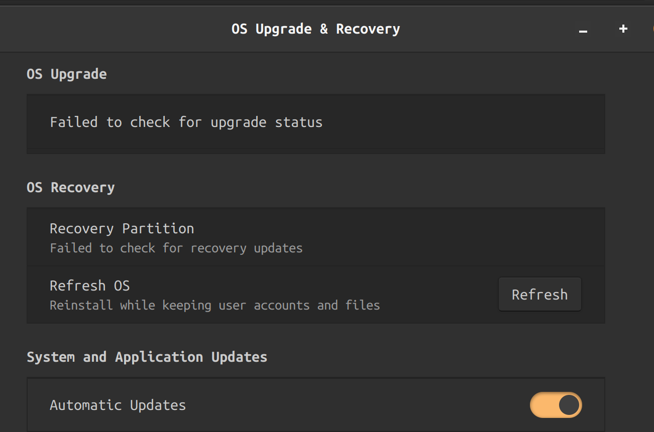 Refresh install fails with "error creating recovery partition: ... exit code: 11" · Issue #1546 ...