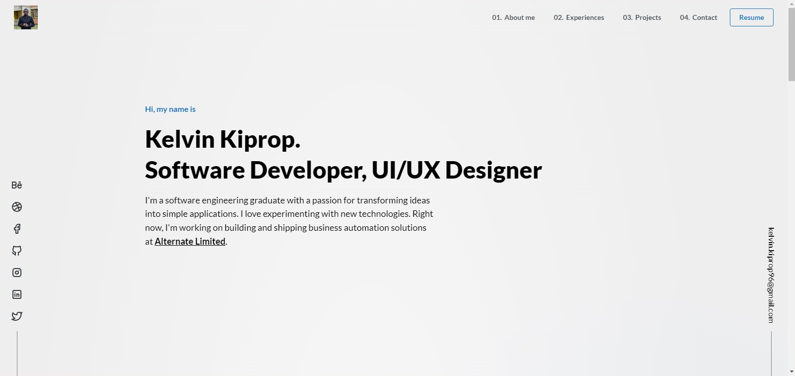 GitHub - kelvink96/v1: First iteration of my personal website. Built with React - Vite.