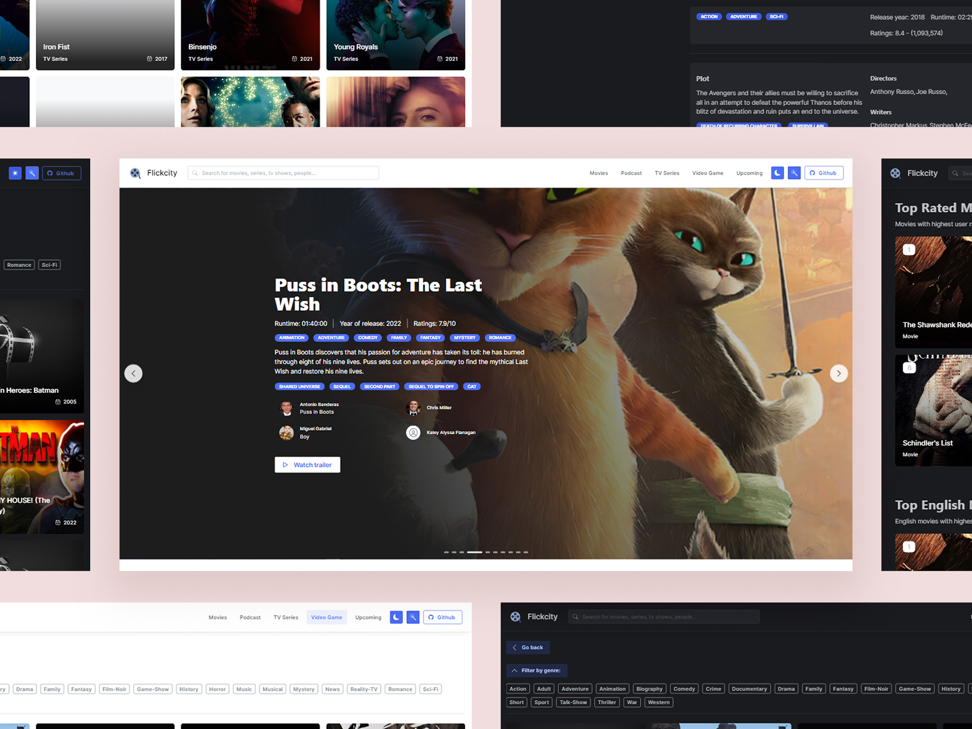 GitHub - design-sparx/flick-city: An entertainment recommendation website built using React ...