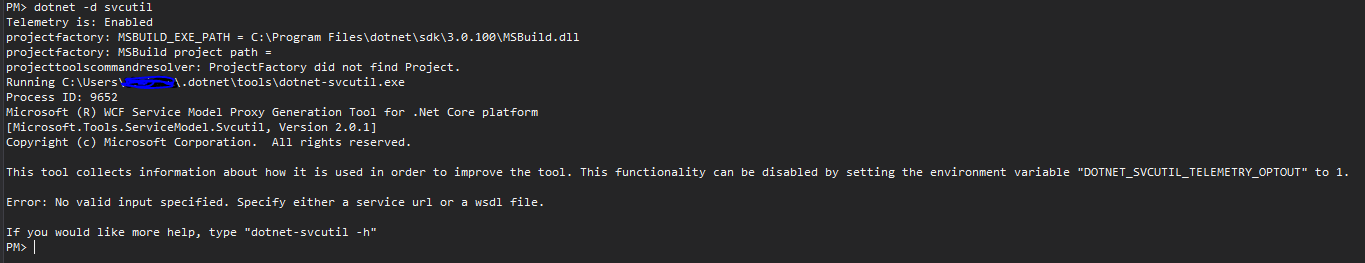 Unable to generate deps.json, it may have been already generated. You can specify the "-d ...