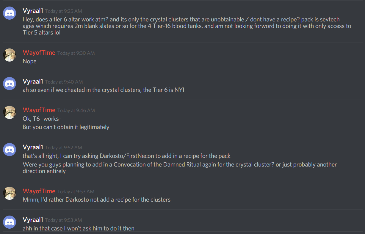 Blood Magic Crystal Clusters Uncraftable -> Tier 6 Altar Unobtainable ...