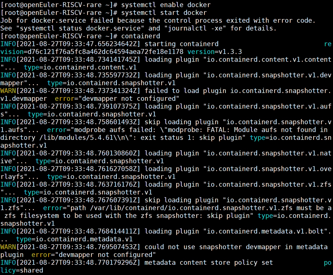 验证在 D1 上跑 openEuler，启动 docker，容器里跑 debian 和 ubuntu · Issue #25 · isrc-cas/tarsier-oerv · GitHub