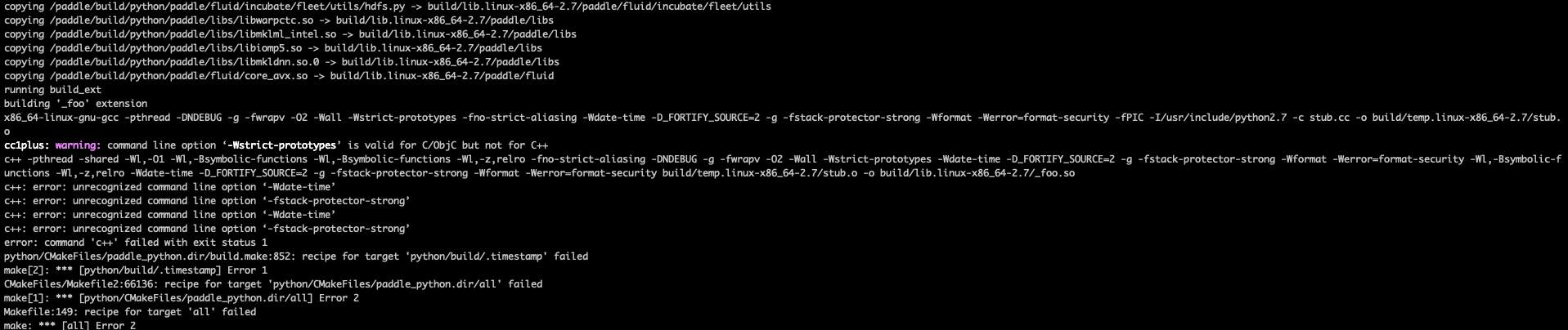 paddle develop分支源码编译错误 · Issue #19717 · PaddlePaddle/Paddle · GitHub