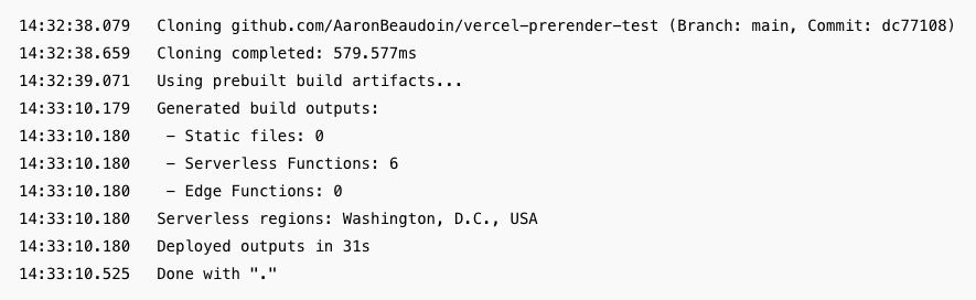 How do I give a prerender function an "initial output"? (Build Output API) · vercel vercel ...
