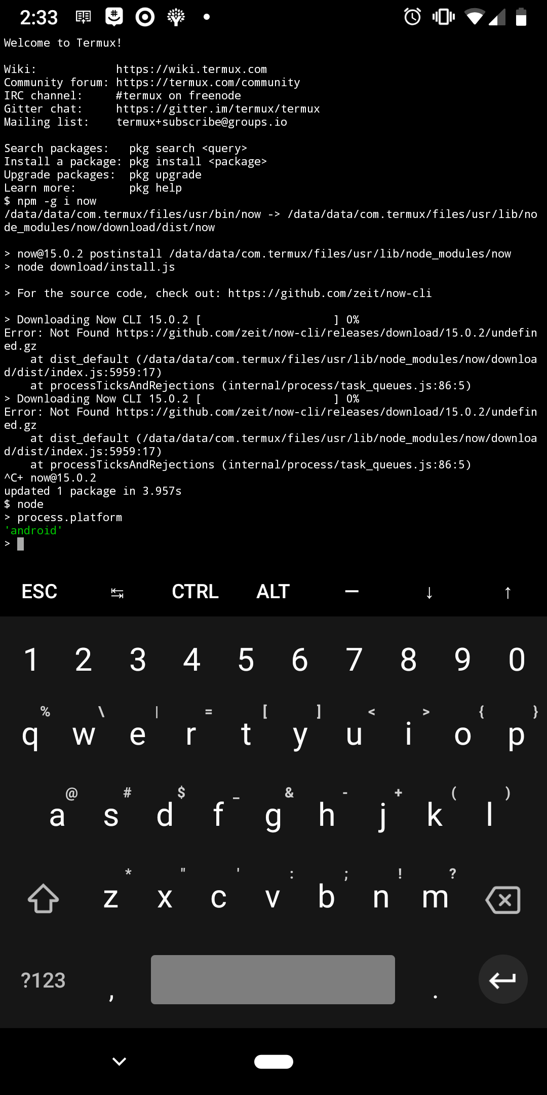 Now-CLI on Termux · Issue #2111 · vercel/vercel · GitHub