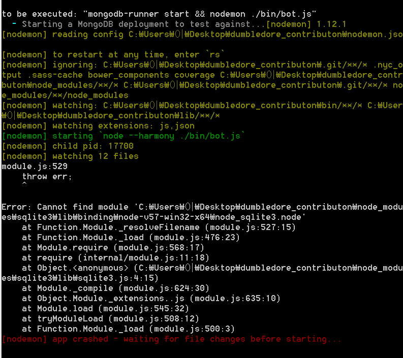 [질문] cannot find module 오류 · Issue #99 · jsdevkr/Dumbledore · GitHub