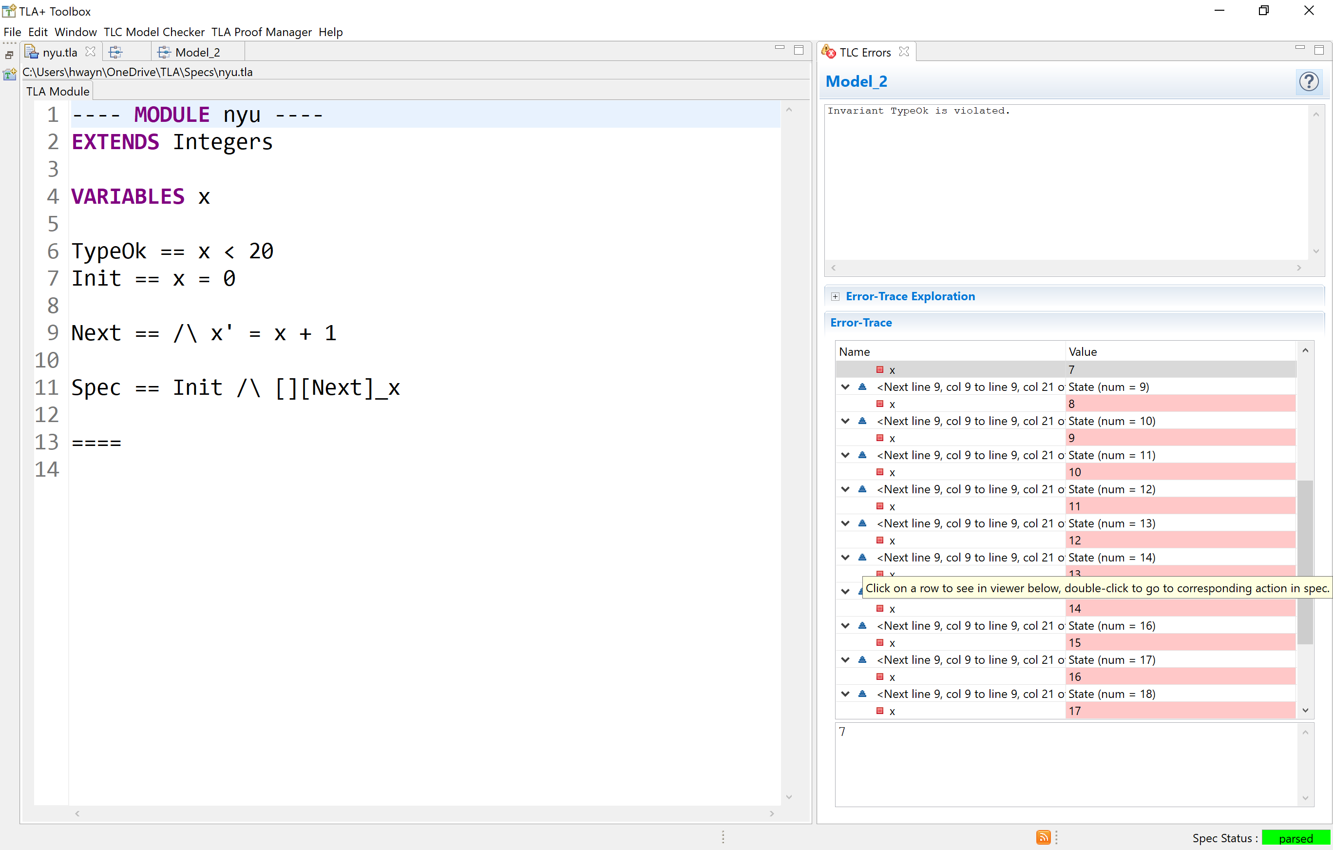 Error-Trace Popup Prevents Scrolling · Issue #183 · tlaplus/tlaplus · GitHub