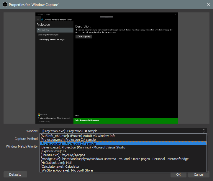 Window title used for window capture is not correct on multi-window UWP apps · Issue #3171 ...