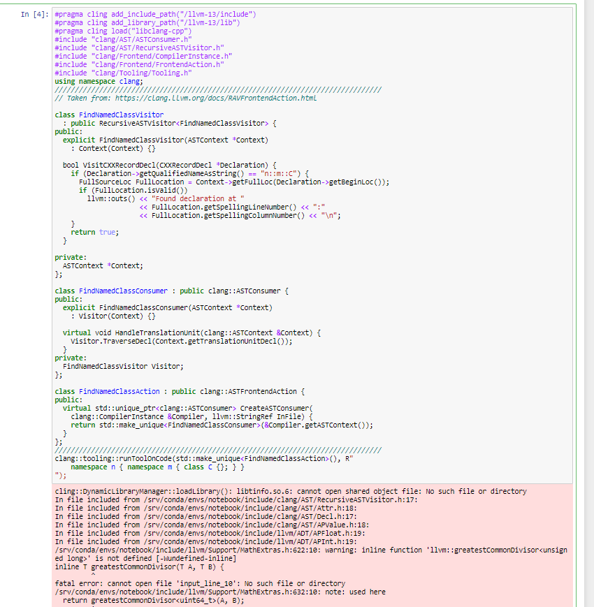 Is it possible to use Cling to load a higher version of "clang" (IE 11/12) than it was compiled ...