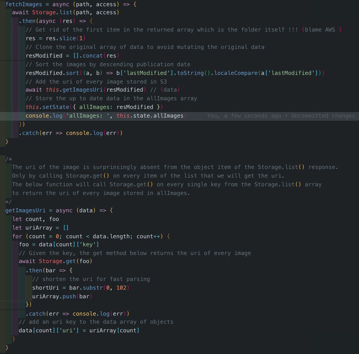 Storage.list doesn't list contents. Though config correctly displays ...